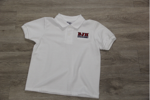 Boyet Jr. High White 50/50 Pique Polo – The Logo Store | Slidell